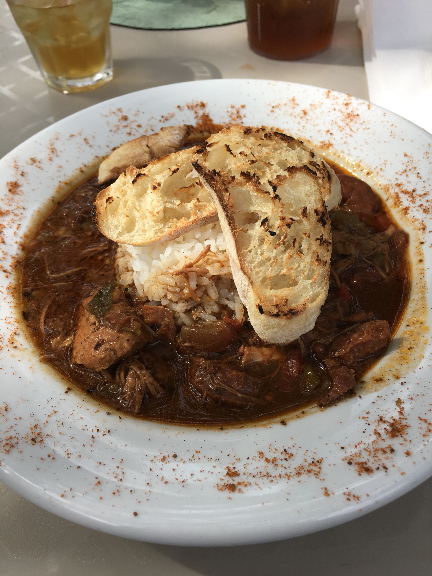 2024The Cozy Patio Bistro美食餐厅,The shrimp gumbo and chicke...【去哪儿攻略】