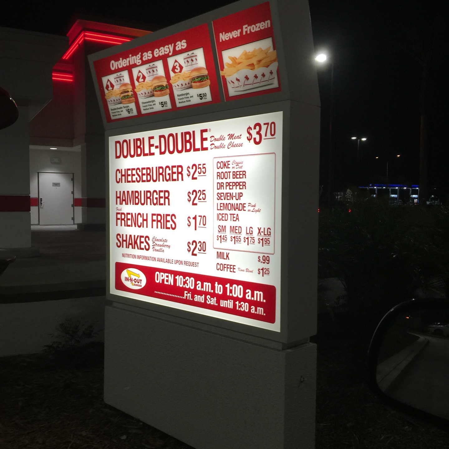 2024In-N-Out Burger美食餐厅,Menu options simple 【去哪儿攻略】